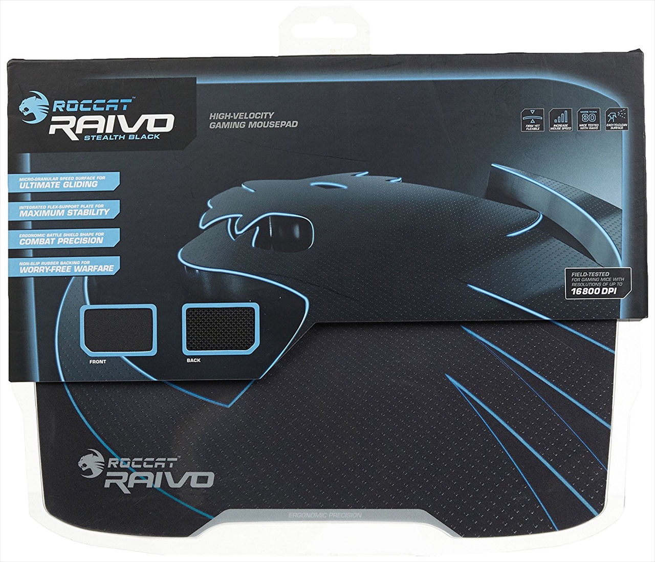 Raivo Stealth Black High-Velocity Gaming Mousepad ROC-13-301-AS | マウス ...