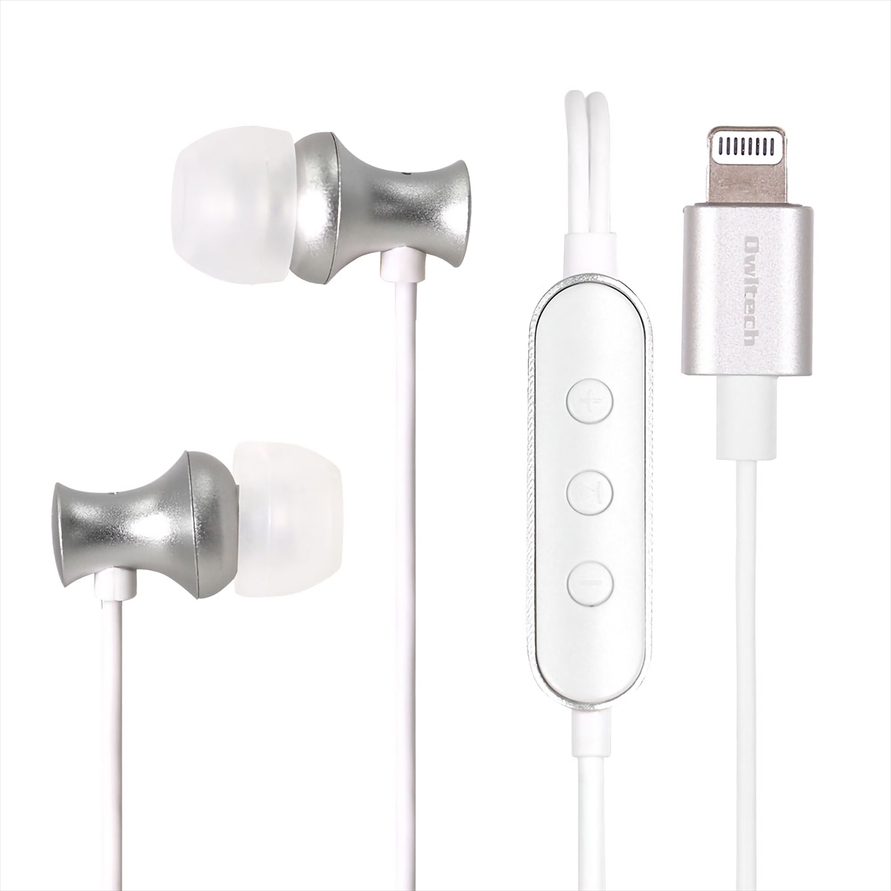 OWL-EPLT01-SSI （シルバー） Lightningコネクタから音楽を聴けるイヤホン マイクボリュームコントロール付 | カナル型 | イヤホン | イヤホン/ヘッドホン/マイク ...