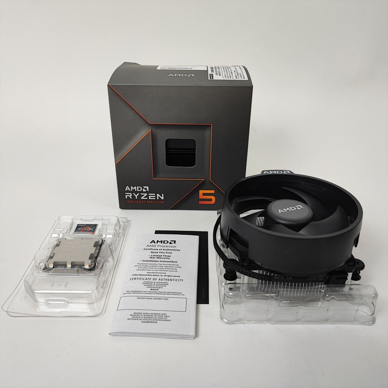 Ryzen 5 7600 With Wraith Stealth cooler (6C/12T、4.0GHz(最大5.2)、65W、L2+L3 ...